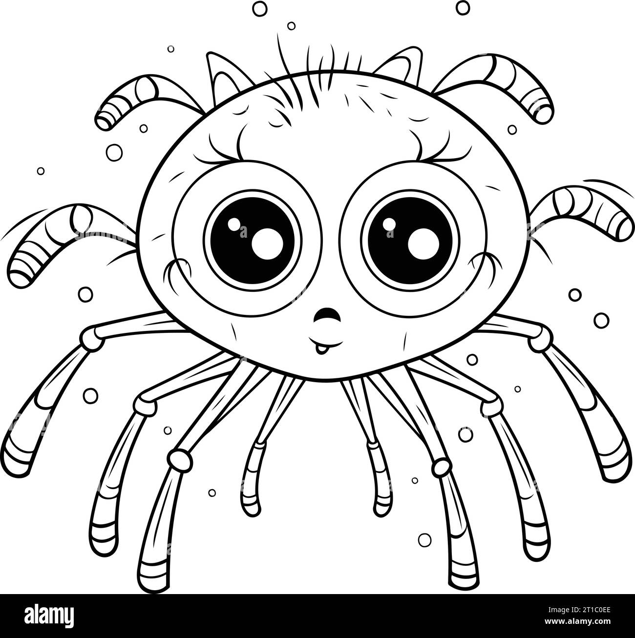 Coloring Page Outline Of cartoon spider. Coloring book for kids Stock ...