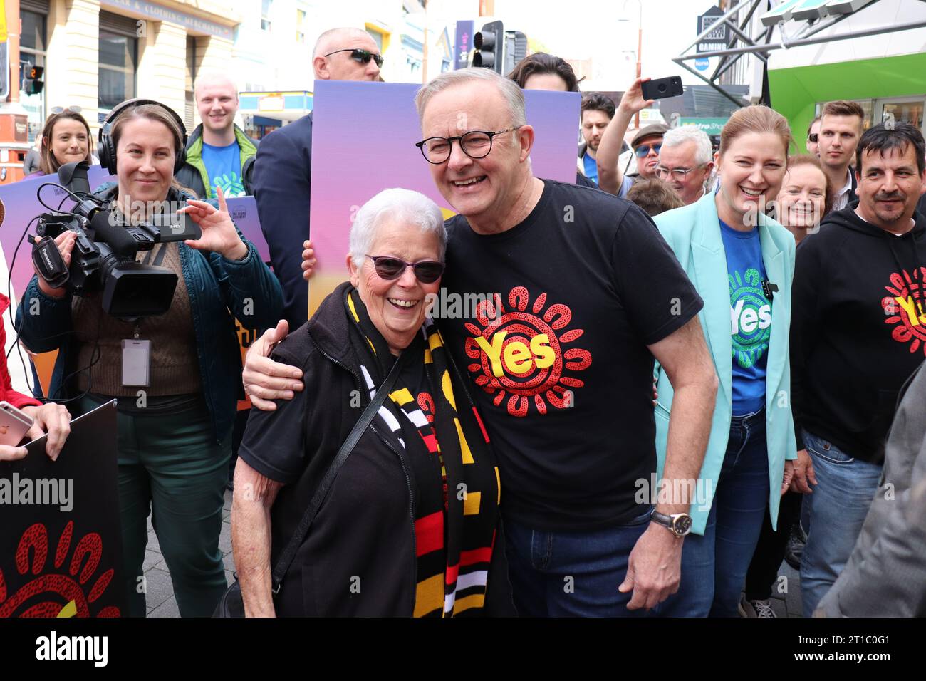 Hobart, Australia. 13th Oct, 2023. Prime Minister Anthony Albanese ...
