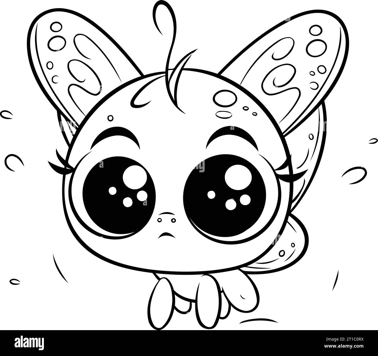 Cute cartoon fly. Coloring book for children. Vector illustration Stock ...