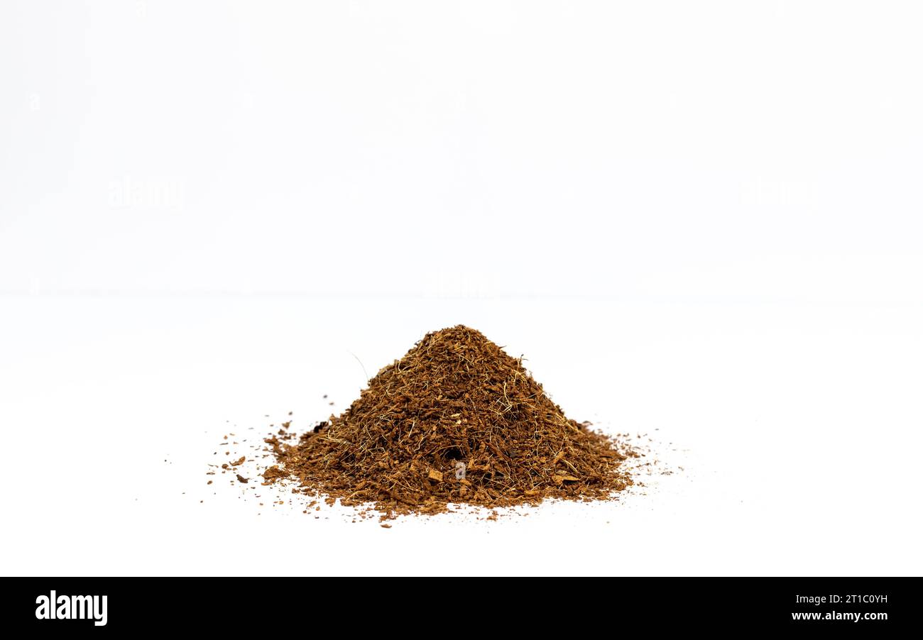 Coco peat on white isolated background Stock Photo - Alamy
