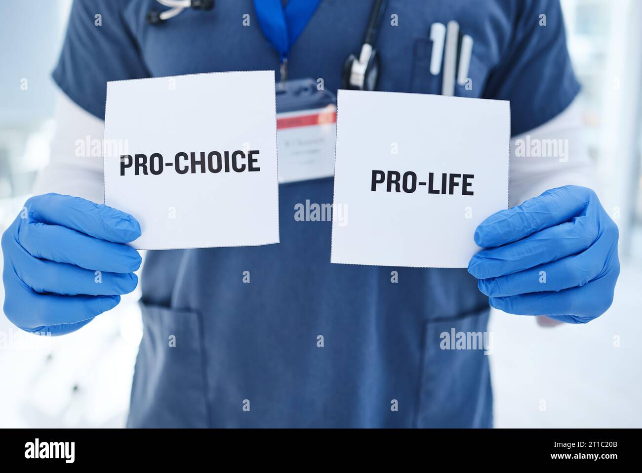 Life, choice and doctor with paper in hands for abortion, human rights ...