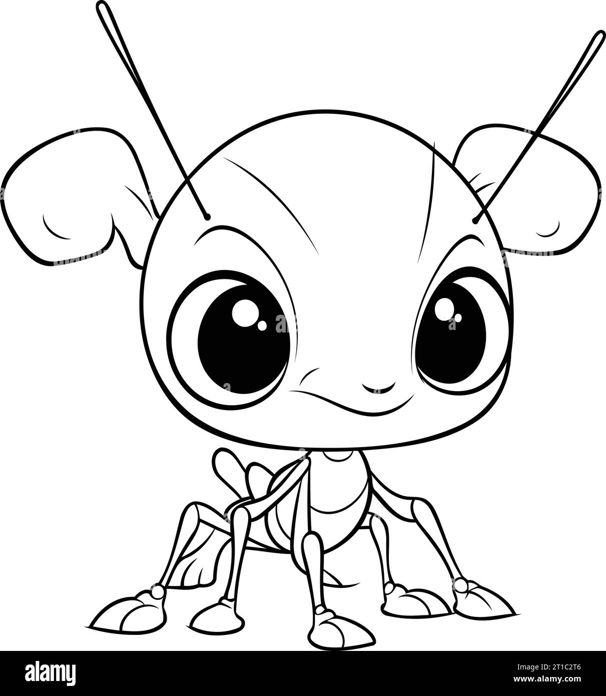 Coloring page of an ant Cut Out Stock Images & Pictures - Alamy