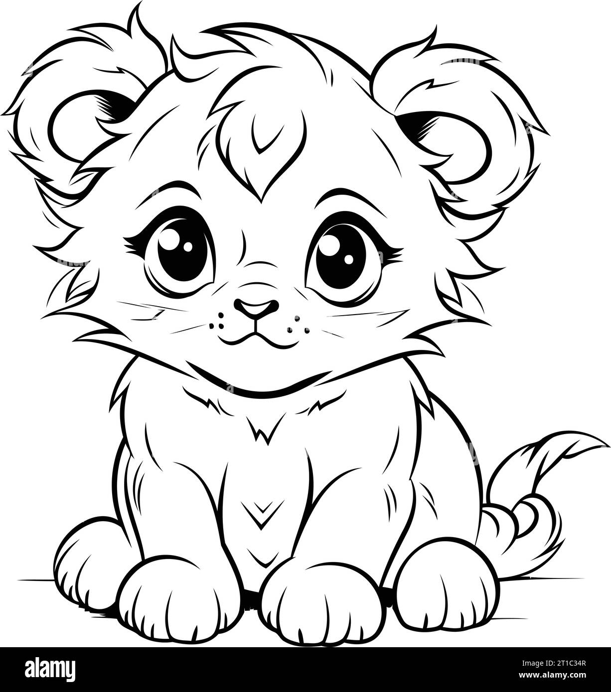 Cartoon Baby Lion Drawings