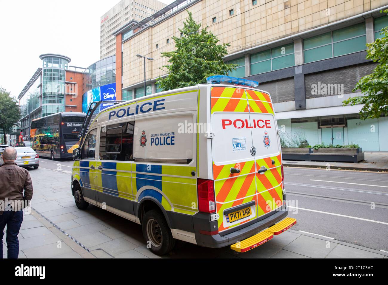 Greater Manchester police transport van parked in Manchester city ...