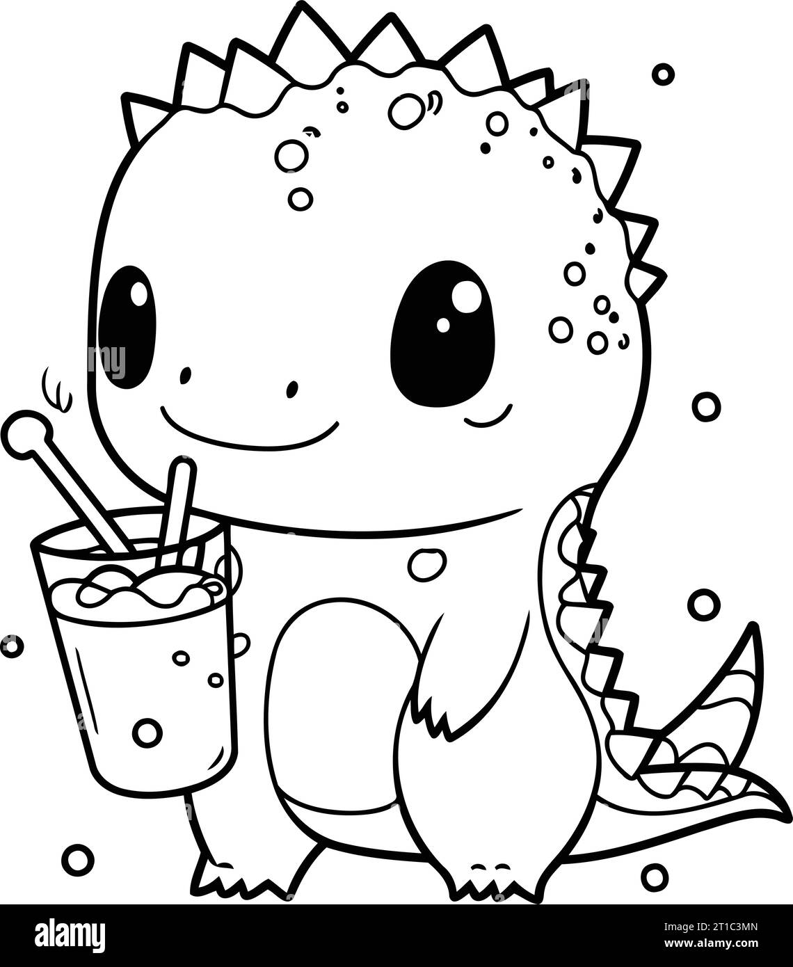Cute Dinosaur Coloring Page