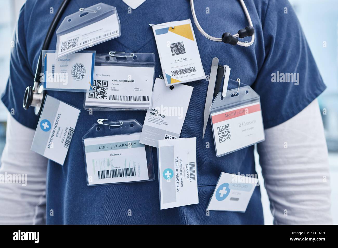 Surgeon name tag close up hi-res stock photography and images - Alamy