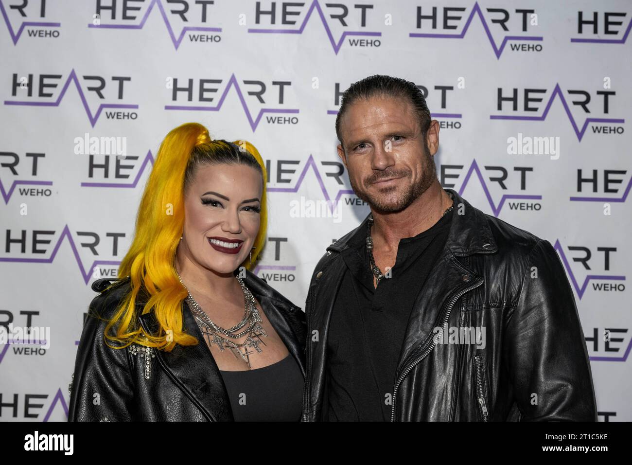 Los Angeles, USA. 12th Oct, 2023. Wrestlers Taya Valkyrie and Johnny TV attends Thursday Night ...