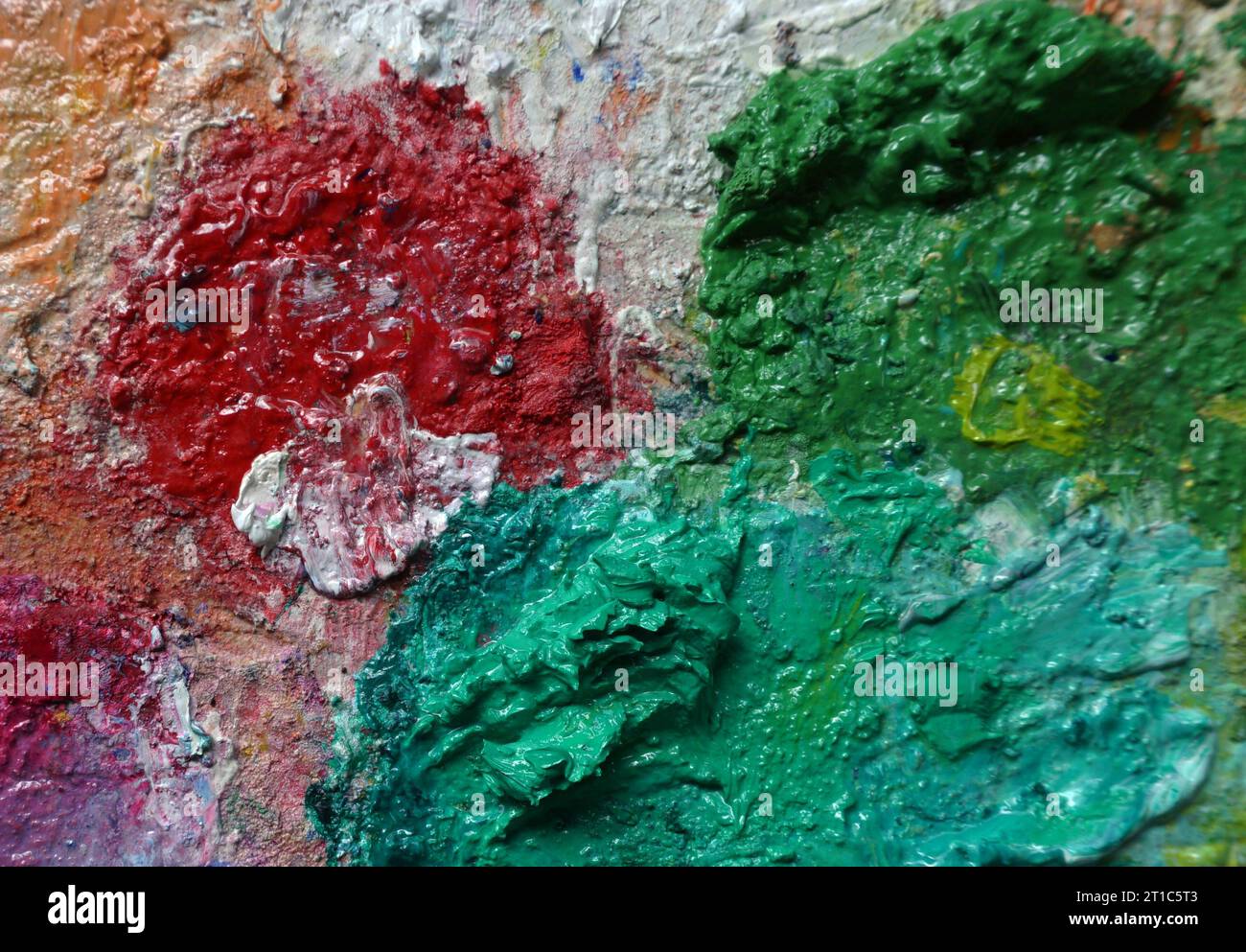 Art Oil color mixing palette Colorful Background Stock Photo - Alamy