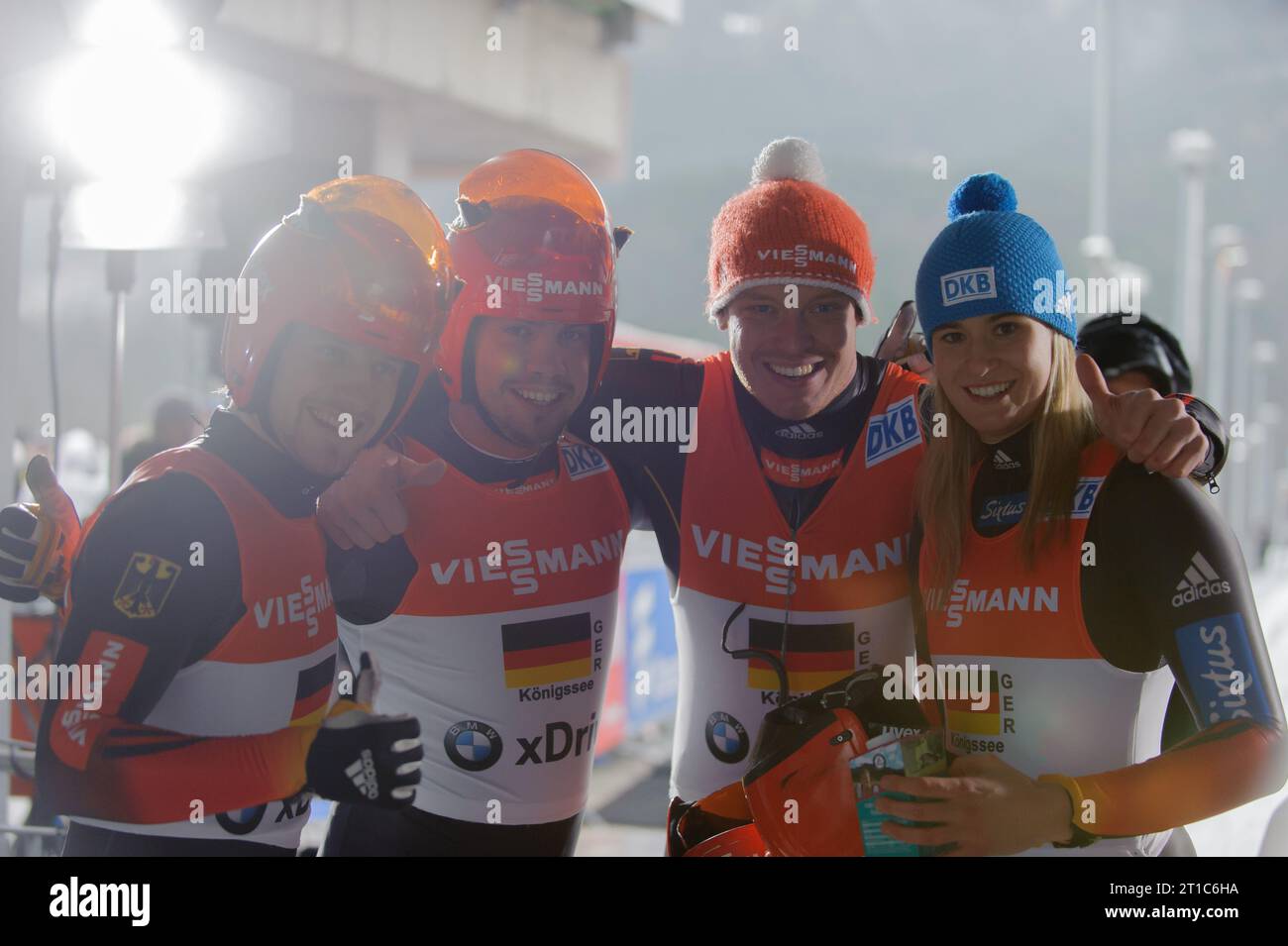 Tobias Wendl und Tobias Arlt , Felix LOCH und Natalie Geisenberger Sieger im Teamwettkampf beim ...