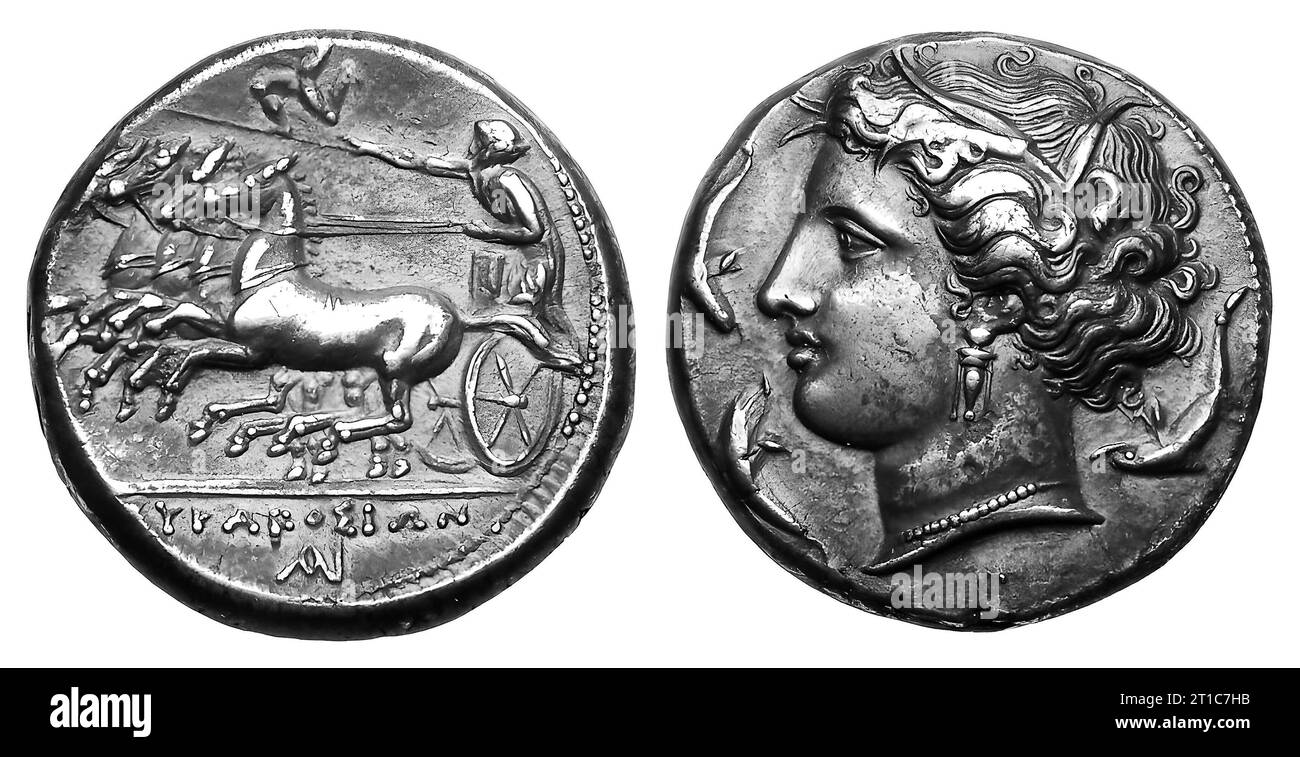 Old roman coins Black and White Stock Photos & Images - Alamy