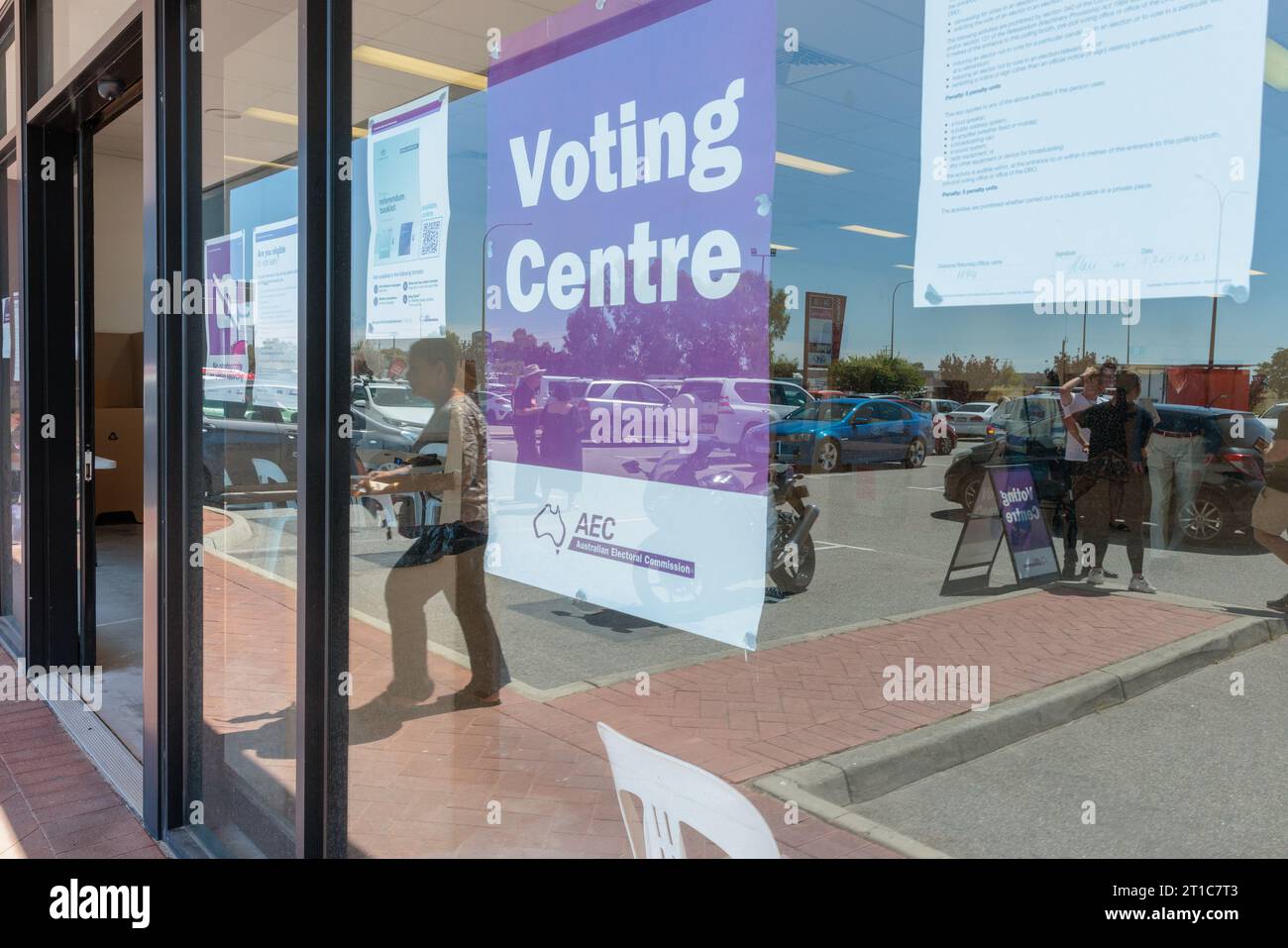 Perth, Australia. 13th Oct, 2023. Voters are seen during a visit to an ...