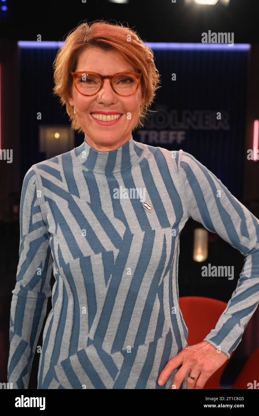 Cologne, Germany. 12th Oct, 2023. Moderator Bettina Böttinger in her ...