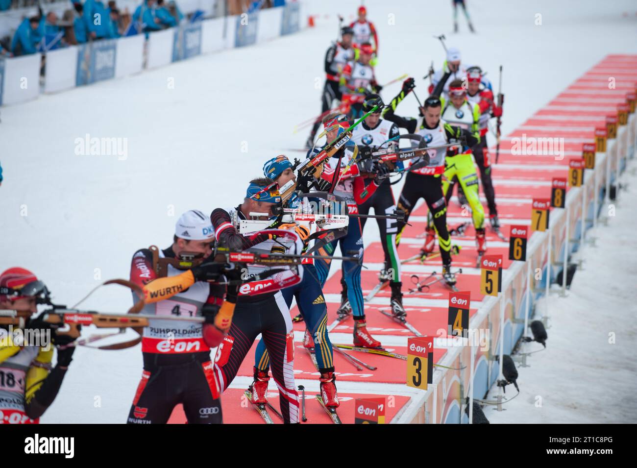 Biathlon stehend Schießen allgemein Biathlon Welt Cup 4 X 7,5 KM Staffel der Herren in ...