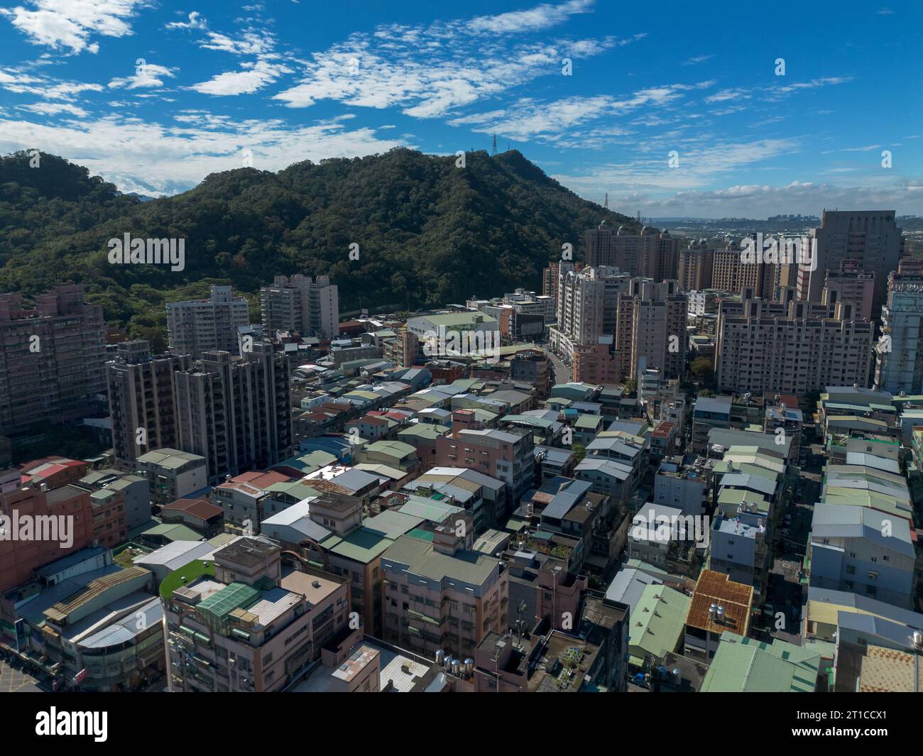Aerial view of Sanxia District in New Taipei City, Taiwan. National ...