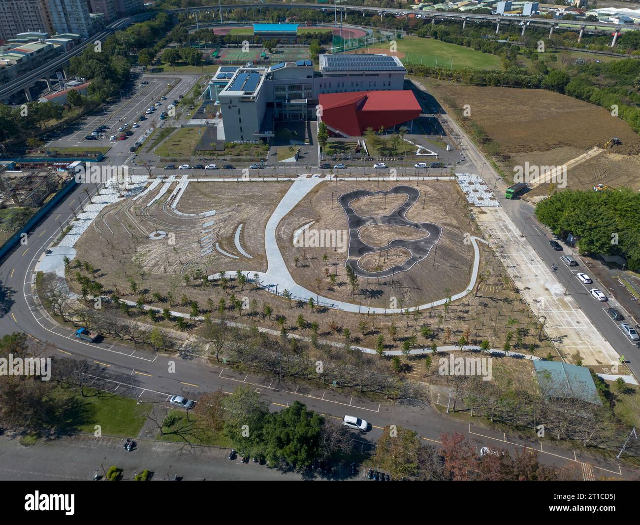 Aerial view of Sanxia District in New Taipei City, Taiwan. National ...