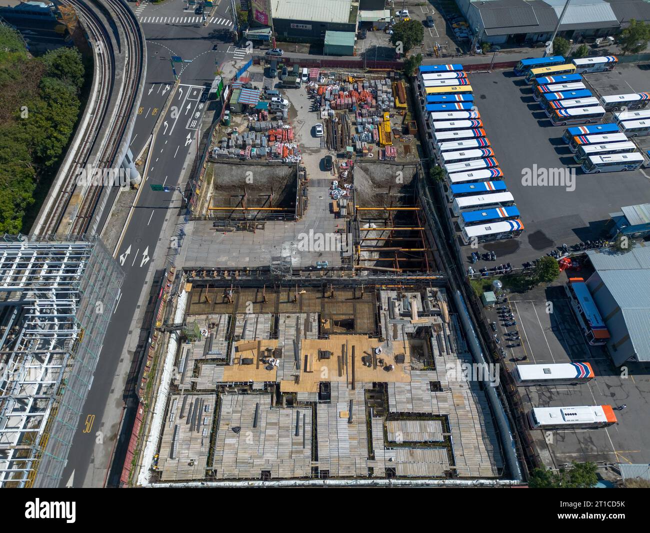 Aerial view of Sanxia District in New Taipei City, Taiwan. National ...