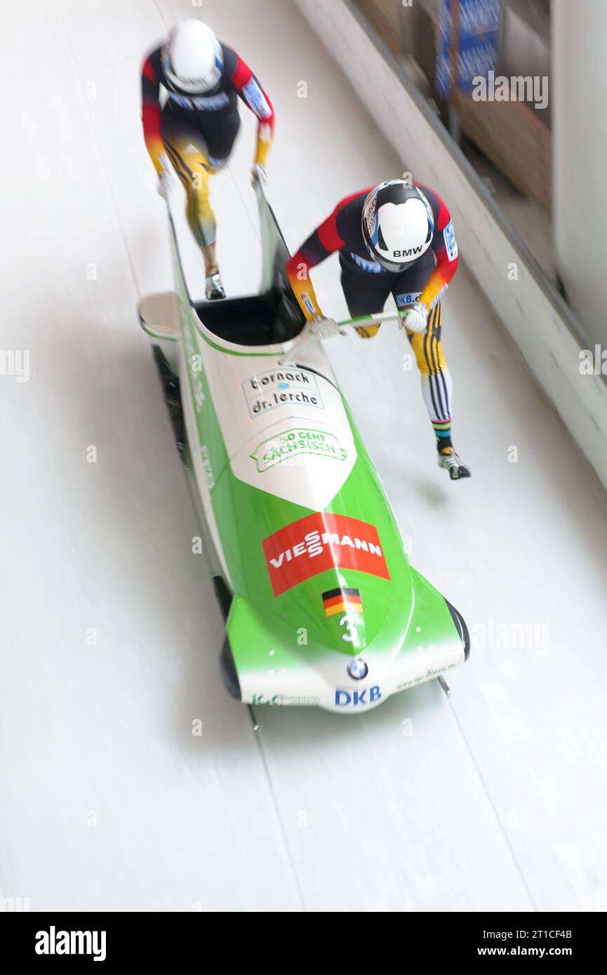MARTINI Cathleen und SENKEL Christin GER 2er Bob Welt Cup in Koenigssee ...