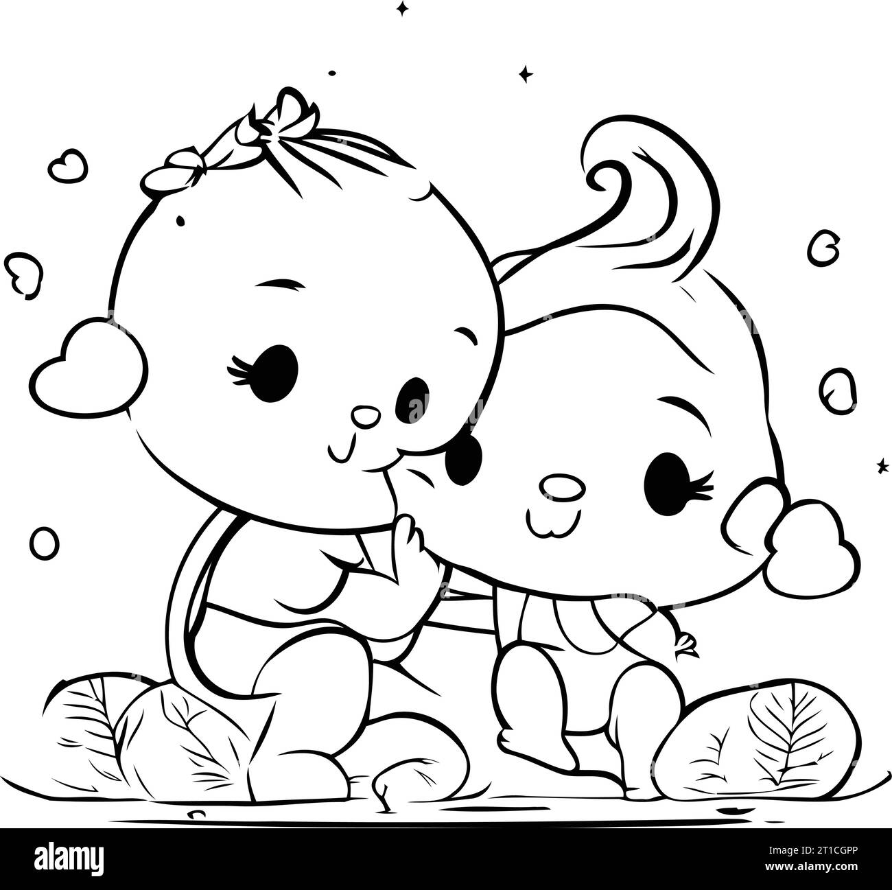 Twin Baby Coloring Pages