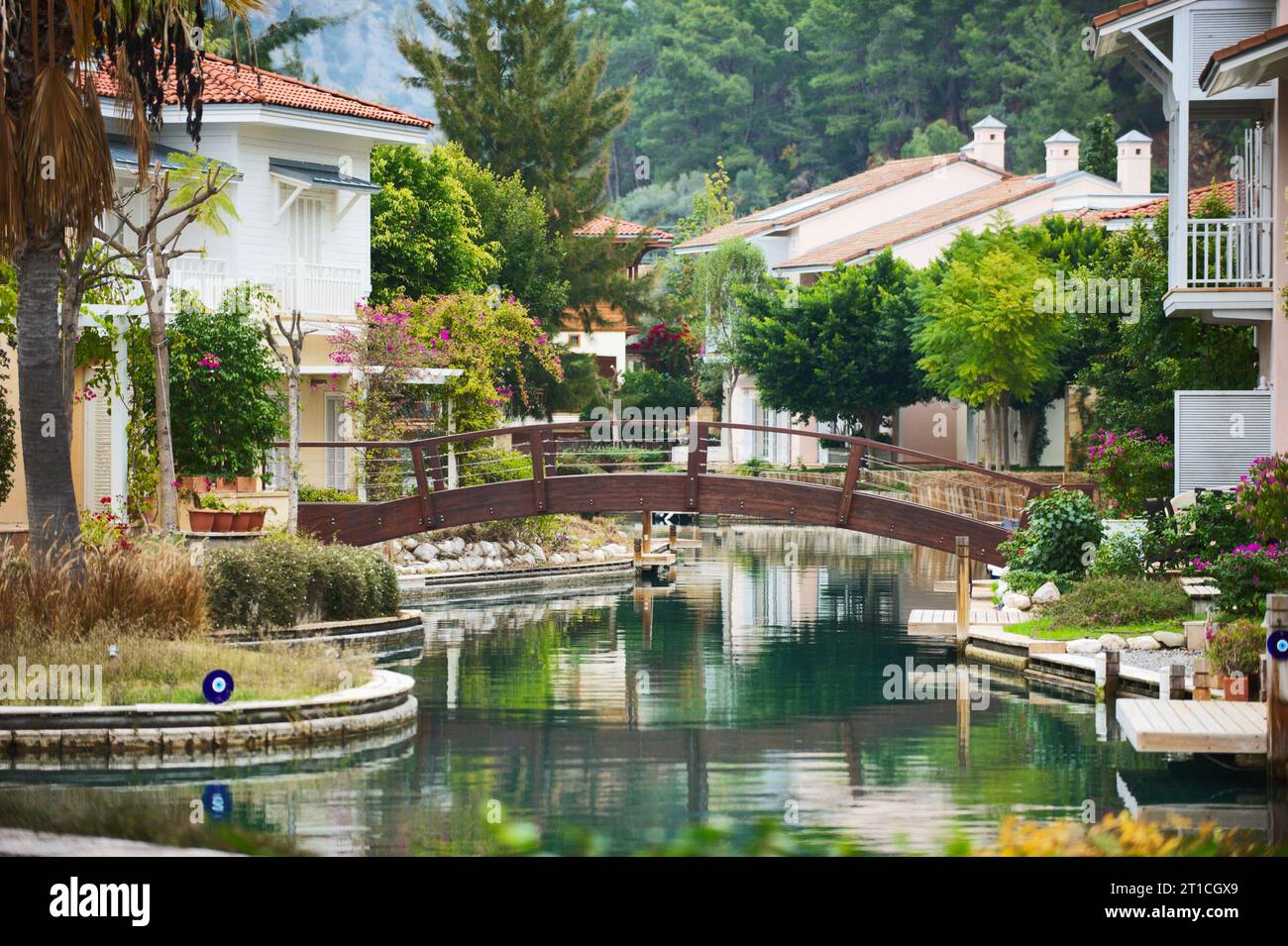 View of the beautiful Gocek town. Fethiye, Turkey Stock Photo - Alamy