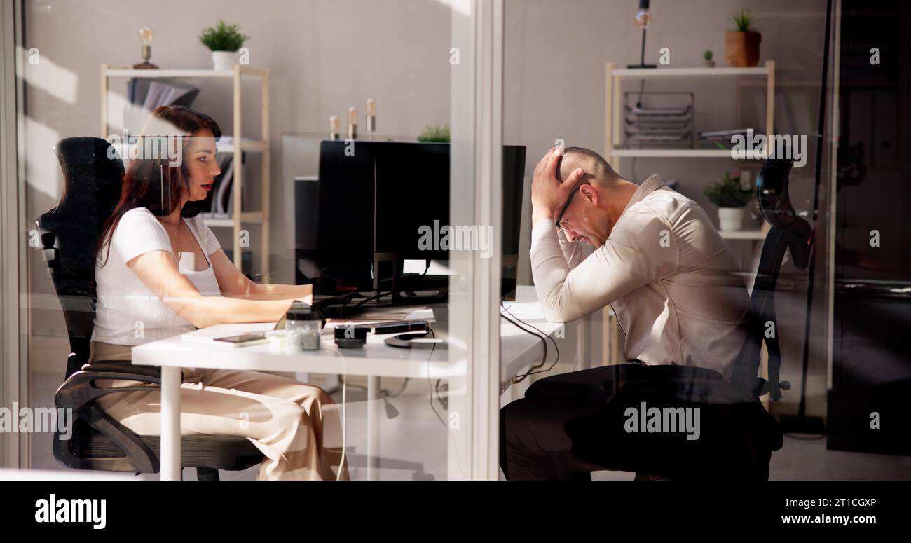 Disciplinary Meeting Or Interview Fail In Office Stock Photo - Alamy