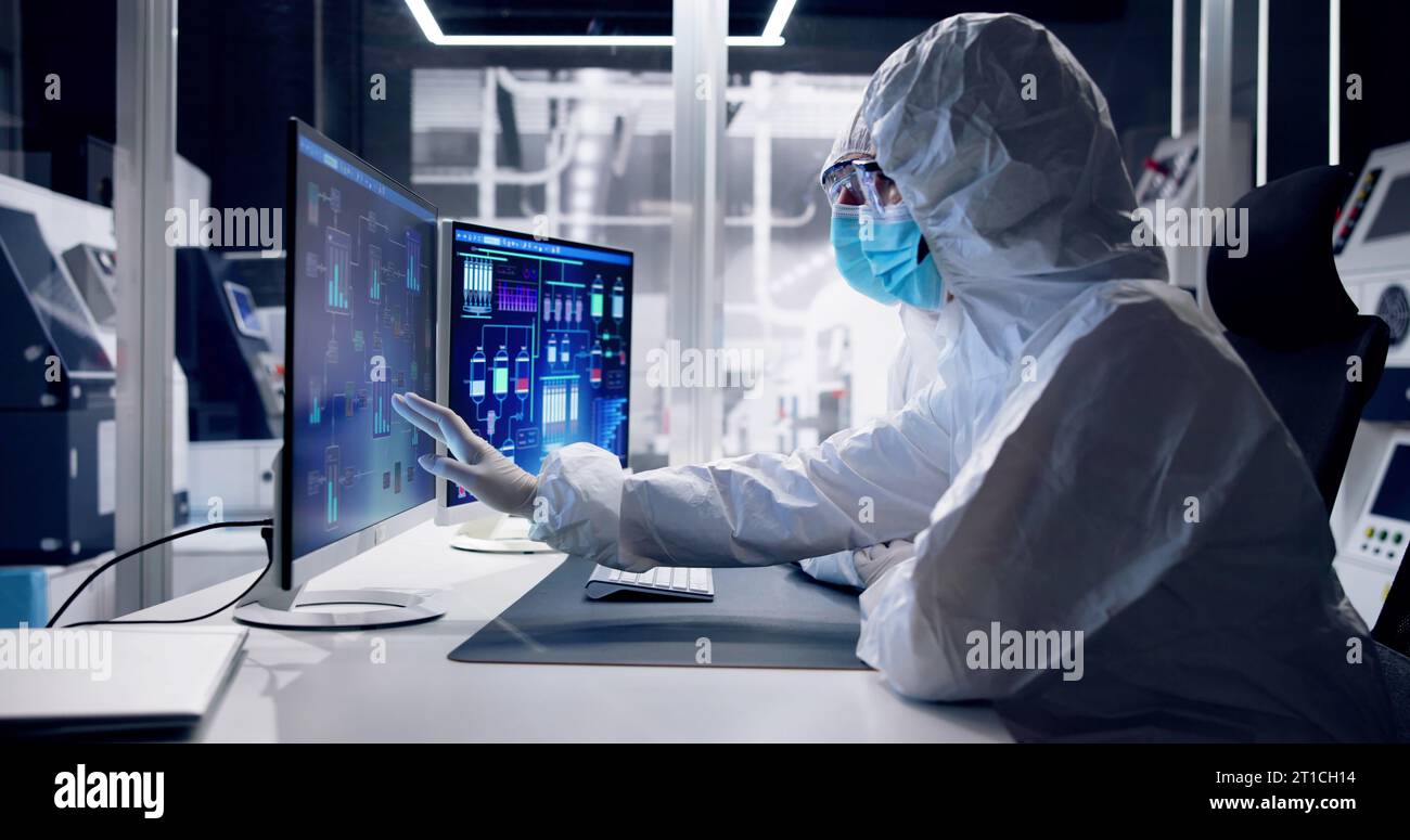 Industry Software Project At Computer. Industrial Facility Stock Photo ...