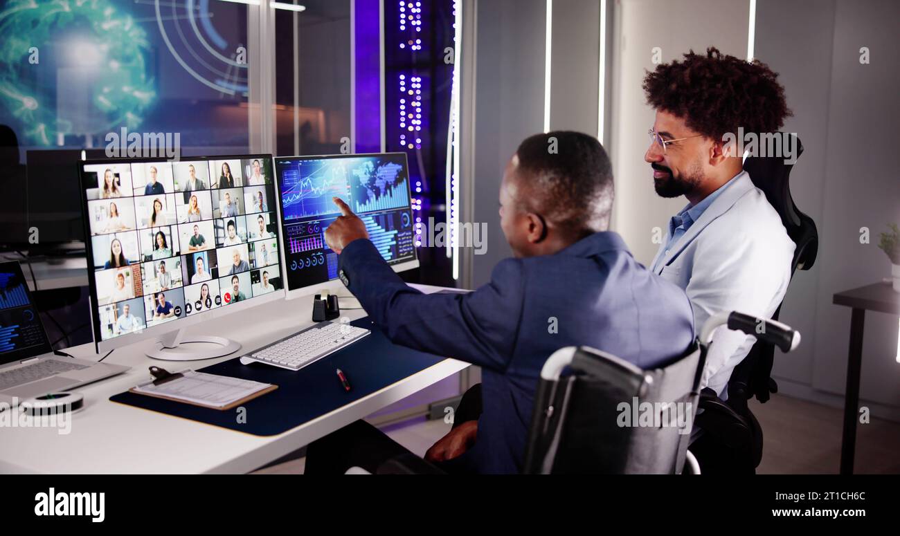 Online Video Conference Interview Meeting. Conferencing Webinar Stock ...