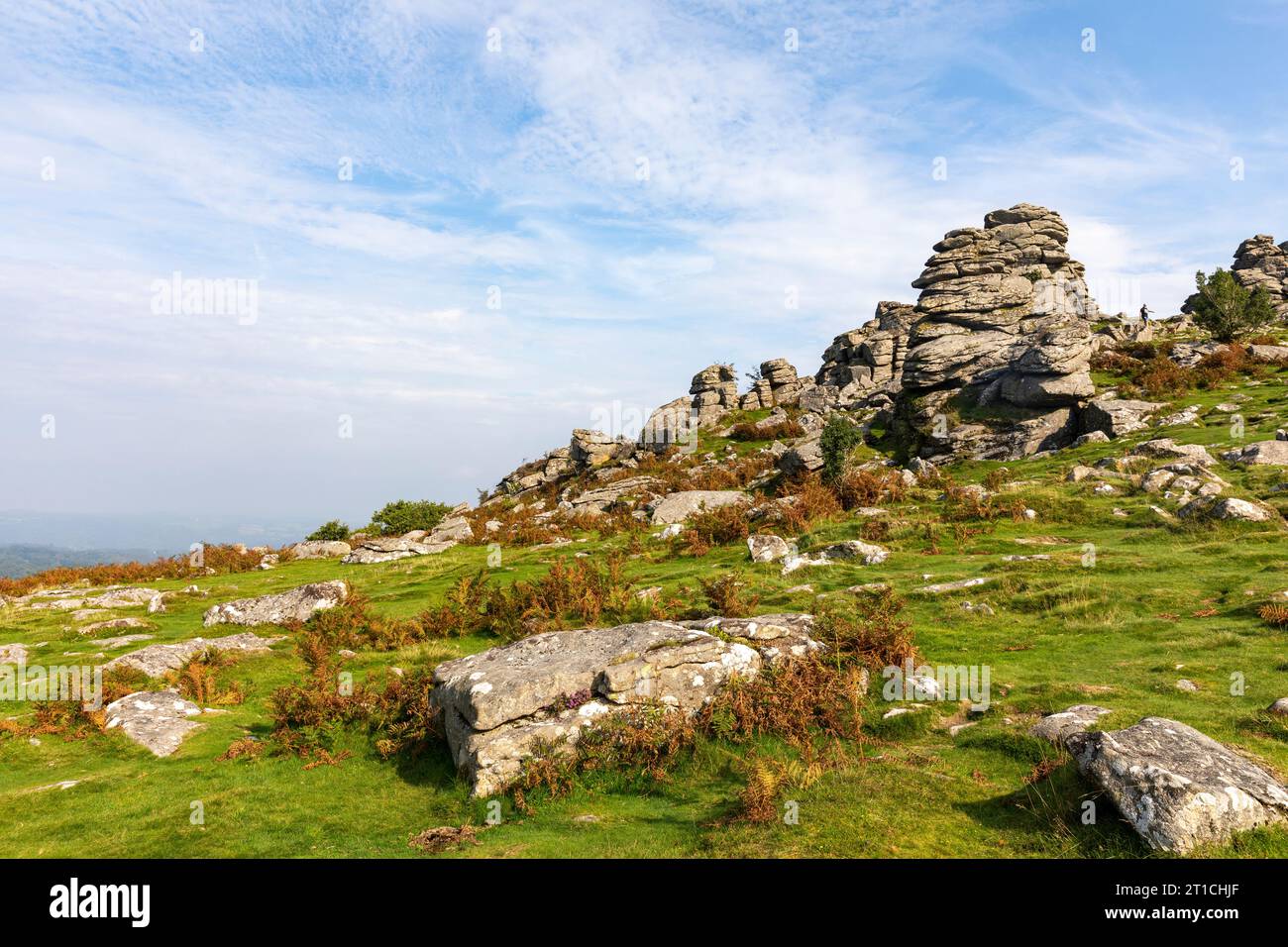 Hound Tor Dartmoor National Park in Devon, rock granite formation ...
