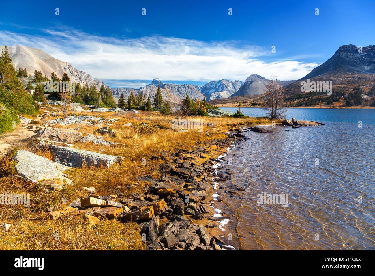 Canadian Rockies Autumn Colour Change Landscape. Hiking Beautiful ...