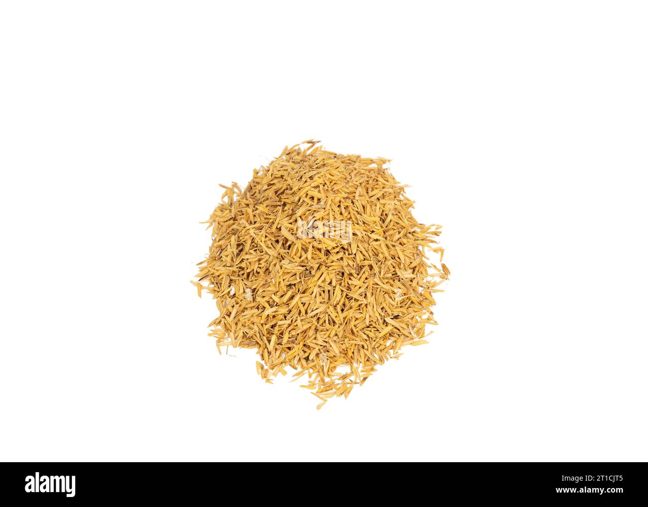 Flat lay view of a rice husk isolated on white background Stock Photo ...