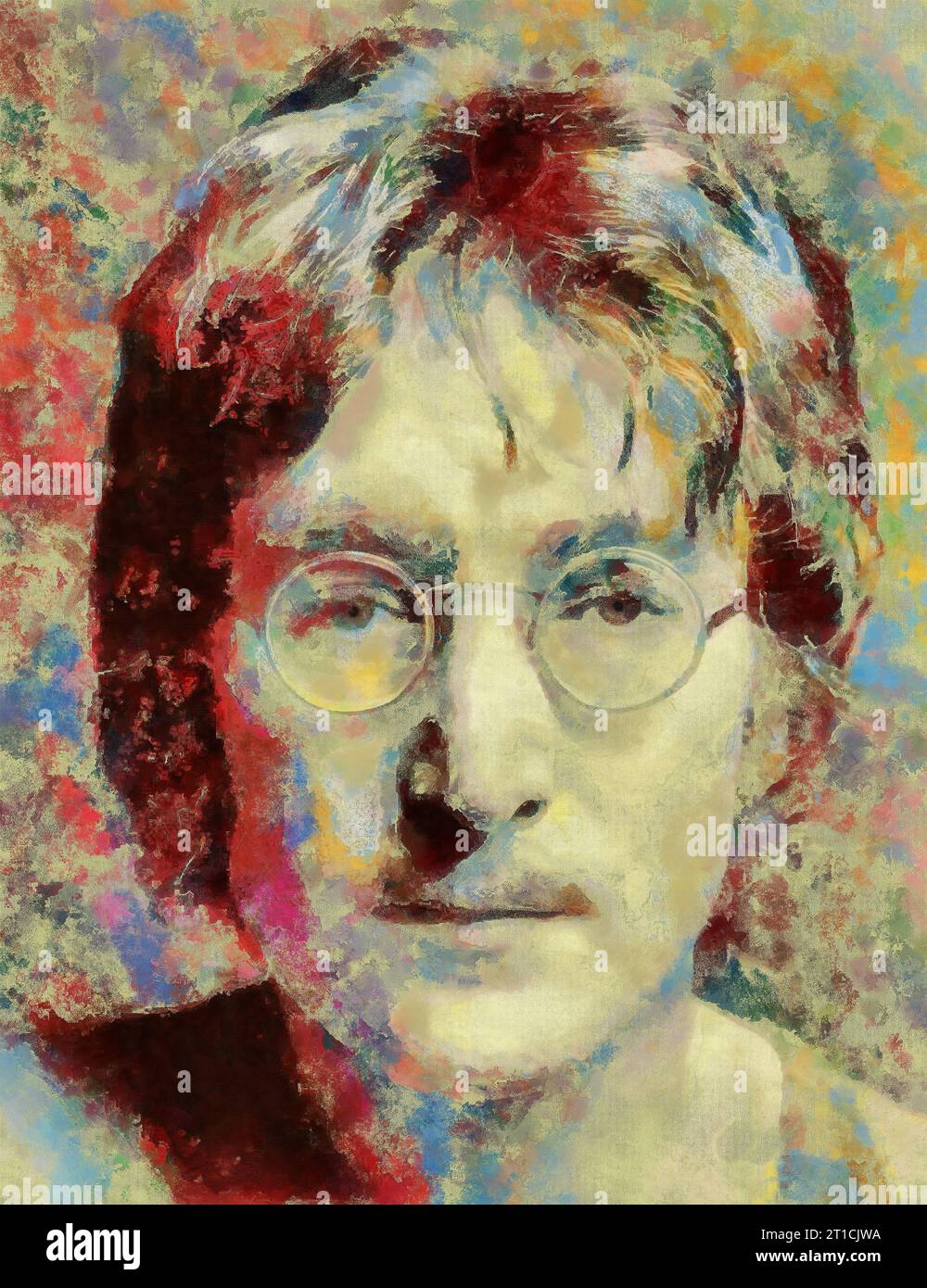 John lennon the beatles illustration hi-res stock photography and ...