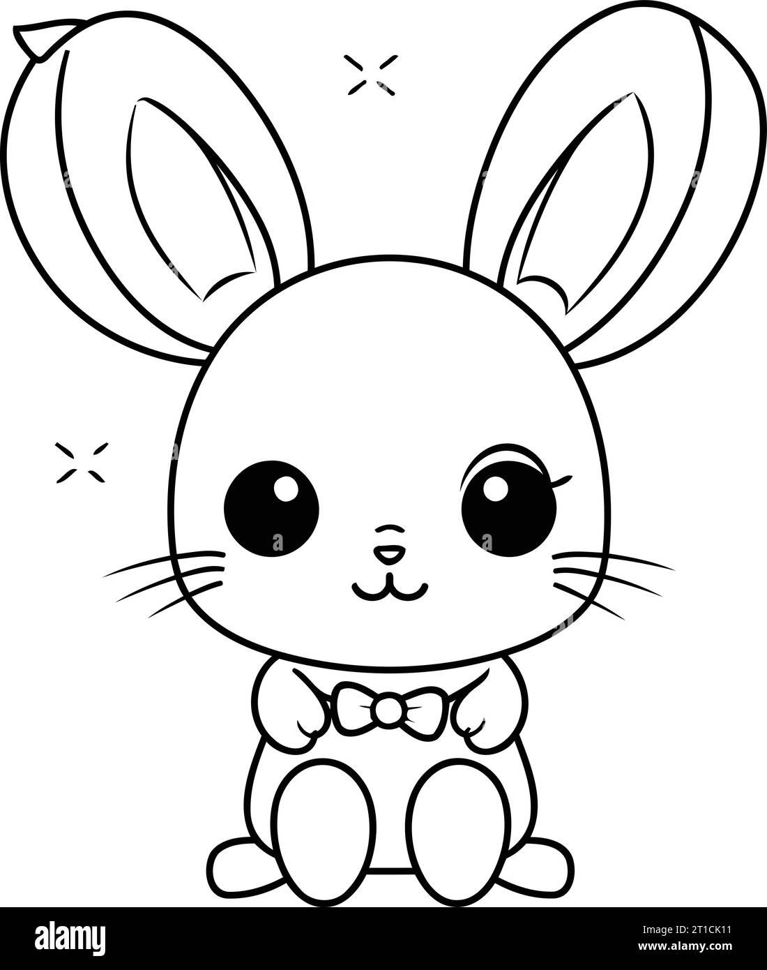 cute rabbit animal cartoon vector illustration graphic design in black ...