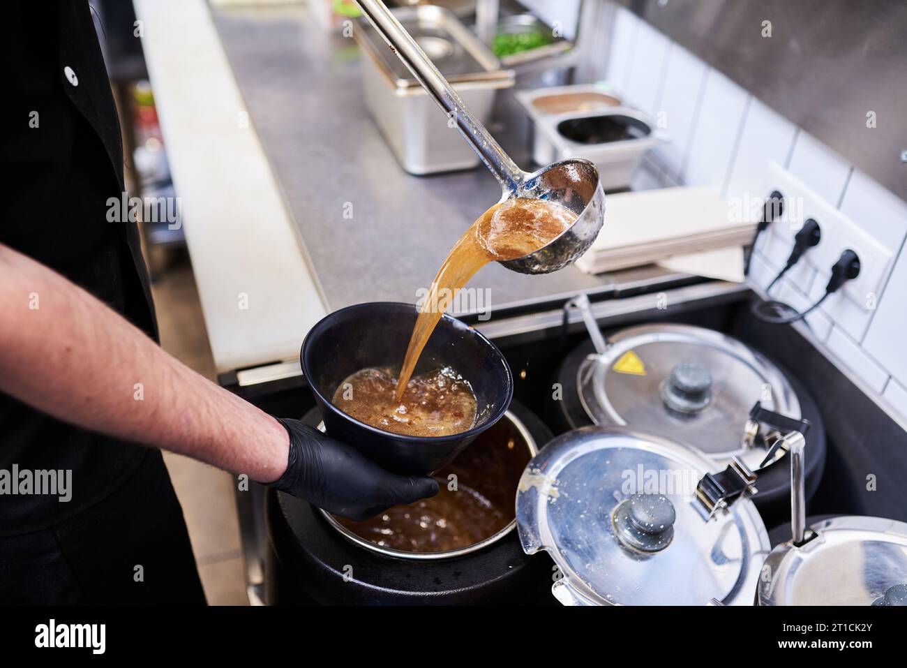 The process of making Japanese traditional soup ramen Stock Photo - Alamy