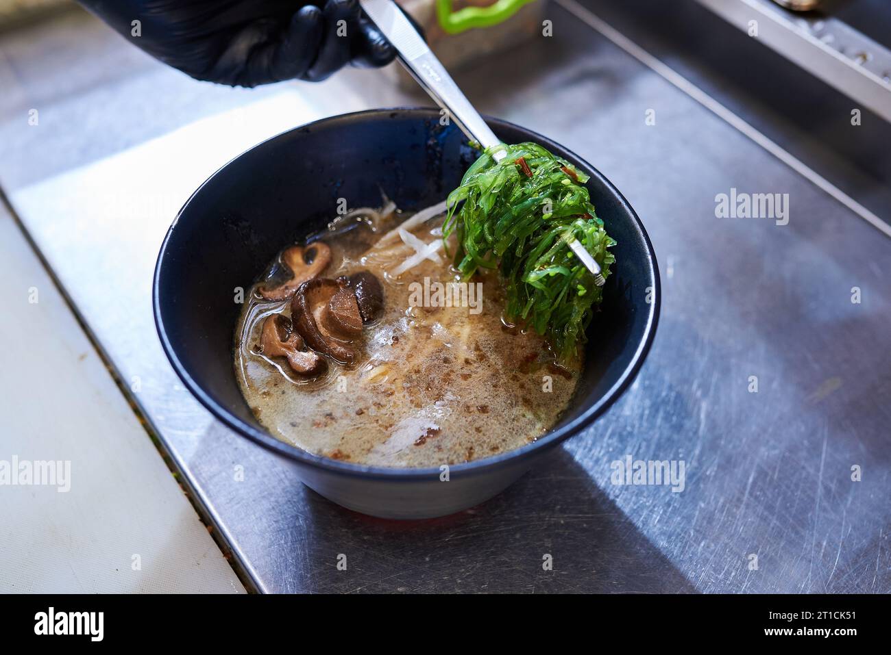 The process of making Japanese traditional soup ramen Stock Photo - Alamy