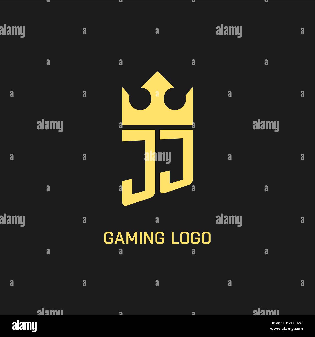 Monogram JJ logo shield crown shape, elegant and luxury initial logo style vector graphic Stock ...
