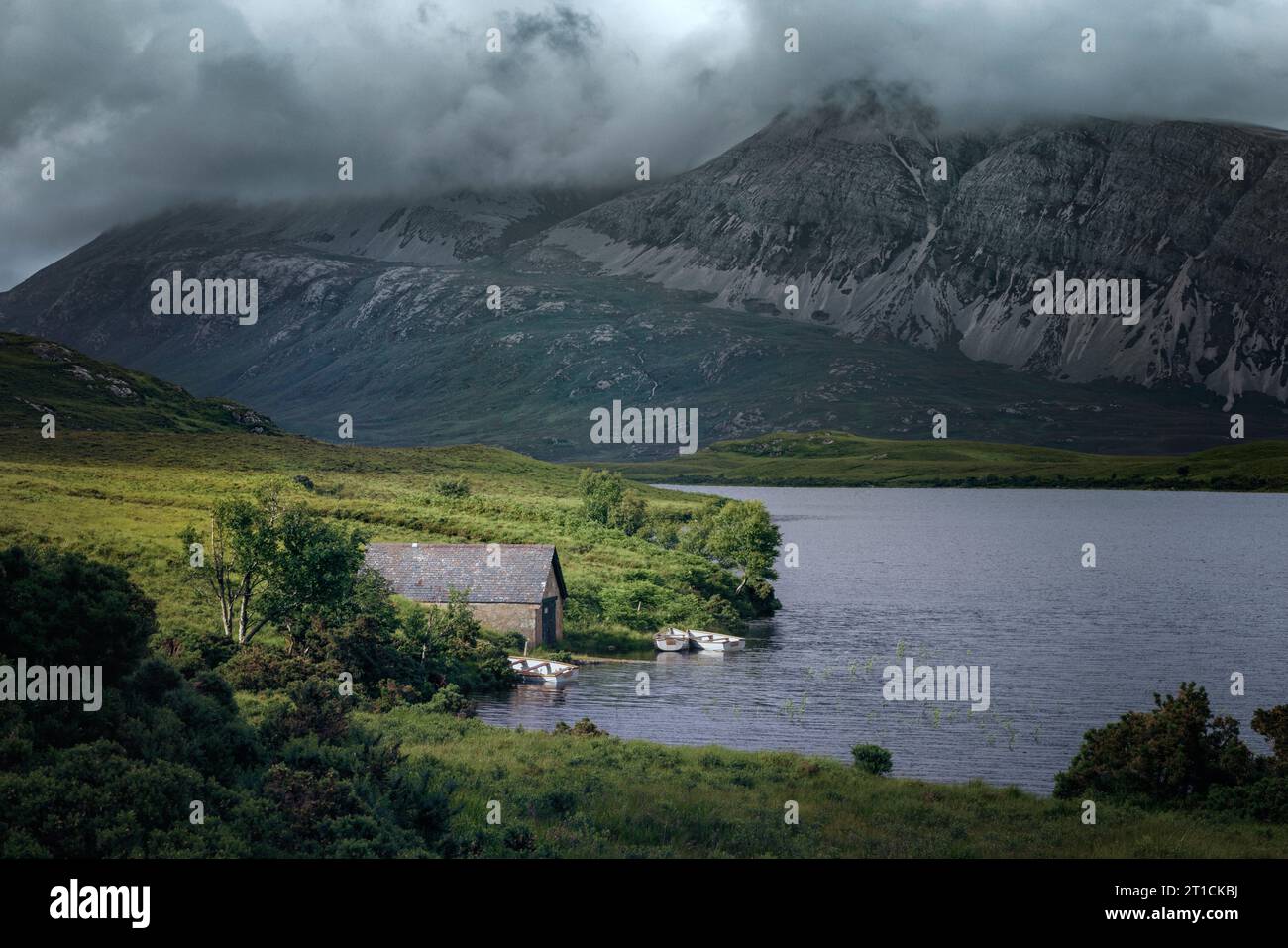 Loch Stack is an idyllic lake in the Northwest of Scotland. The bothy ...