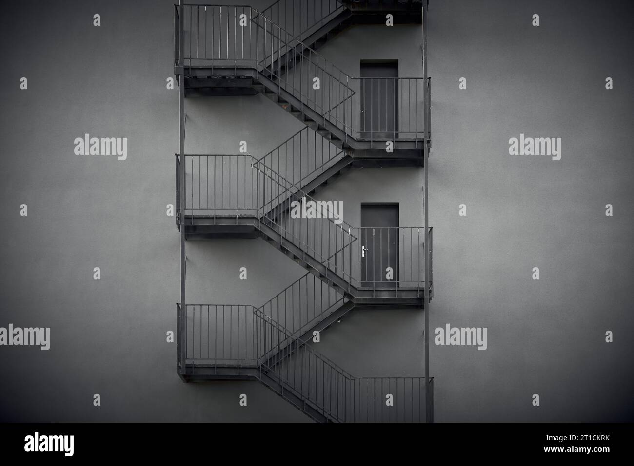 external fire escapes in a modern building Stock Photo - Alamy