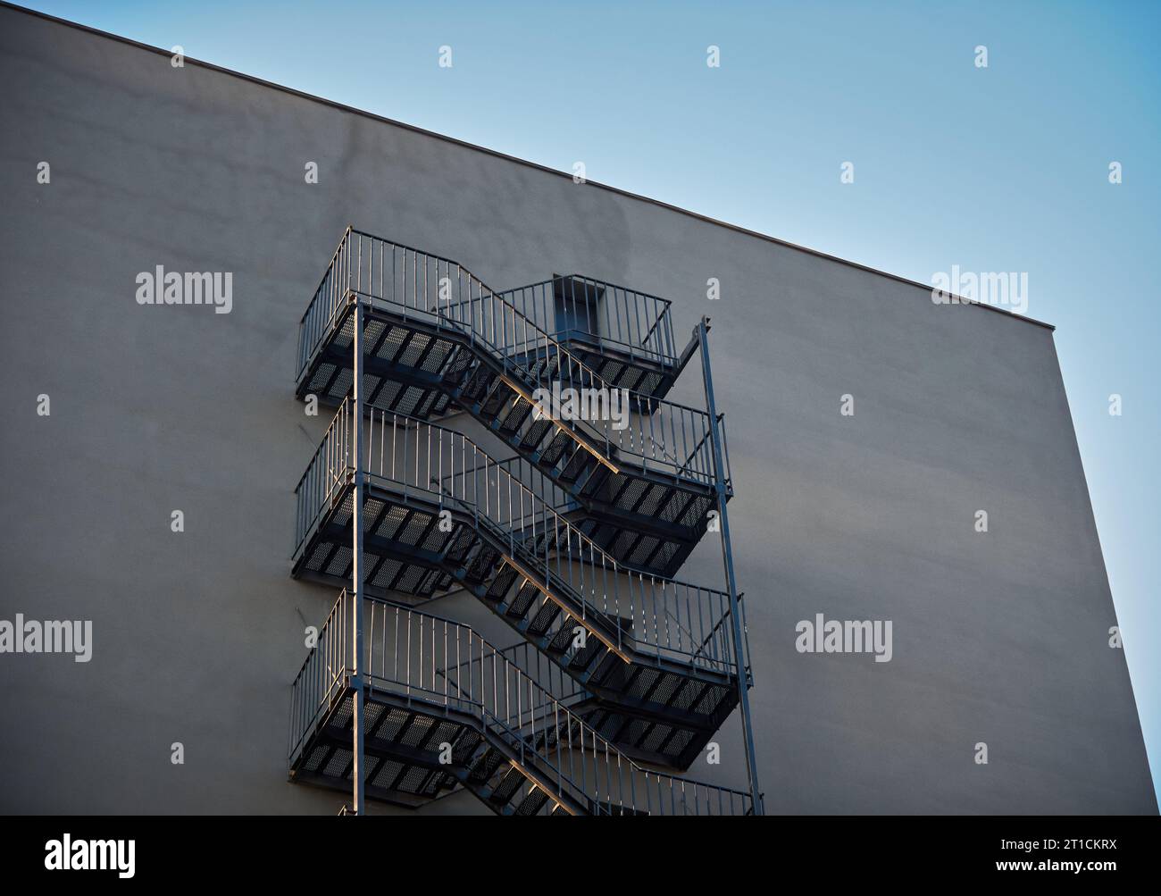 external fire escapes in a modern building Stock Photo - Alamy