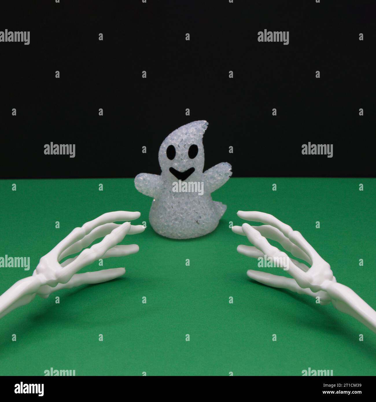 Ghost from Halloween and the bones of the hands that want to catch her ...