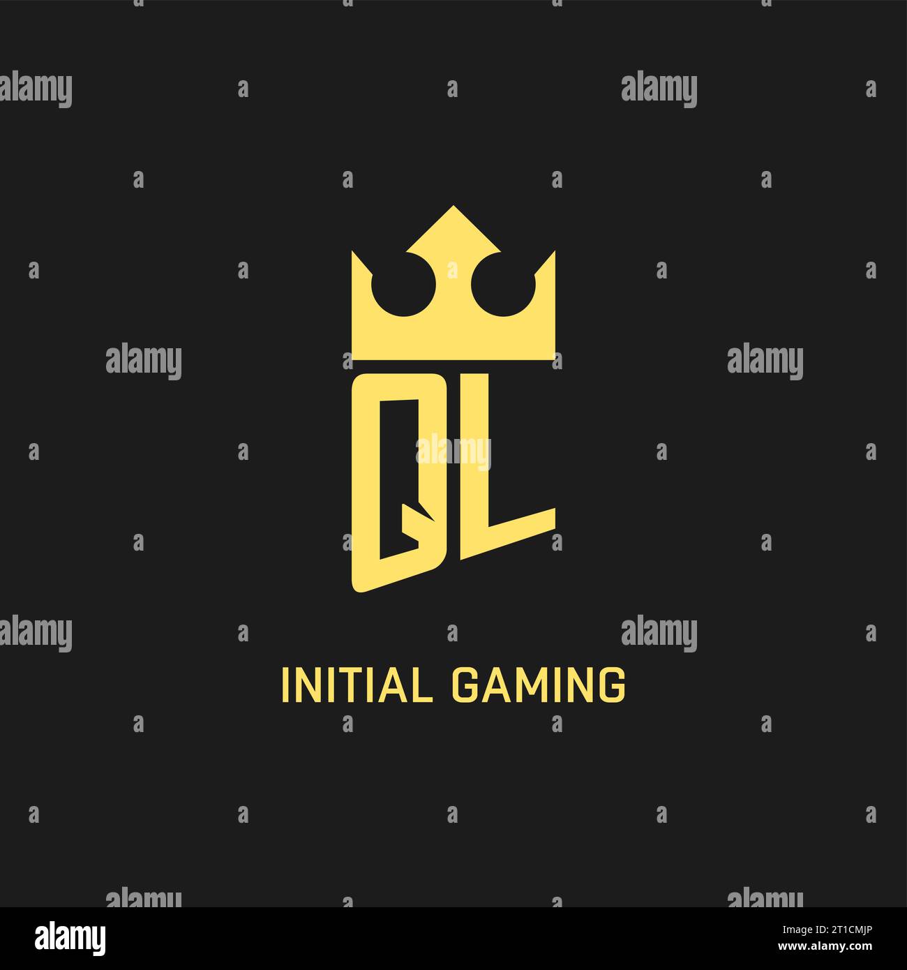 Monogram QL logo shield crown shape, elegant and luxury initial logo ...
