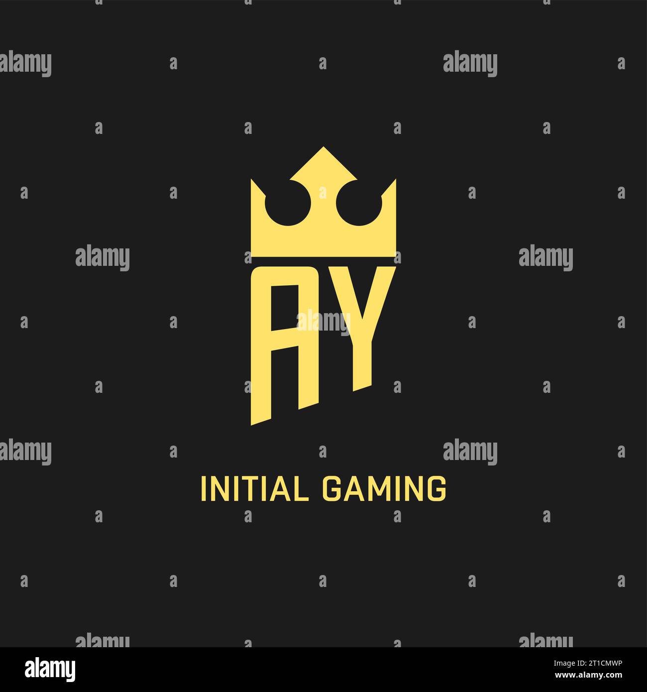 Monogram AY logo shield crown shape, elegant and luxury initial logo ...