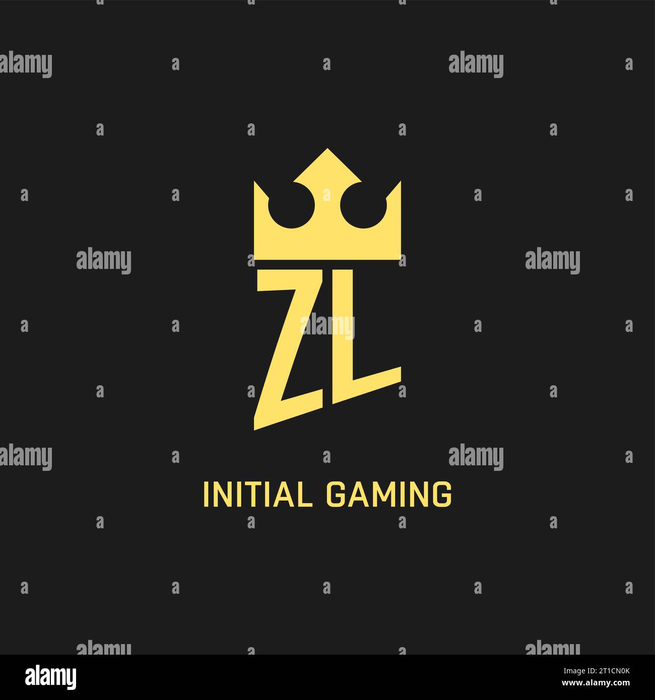 Monogram ZL logo shield crown shape, elegant and luxury initial logo style vector graphic Stock ...