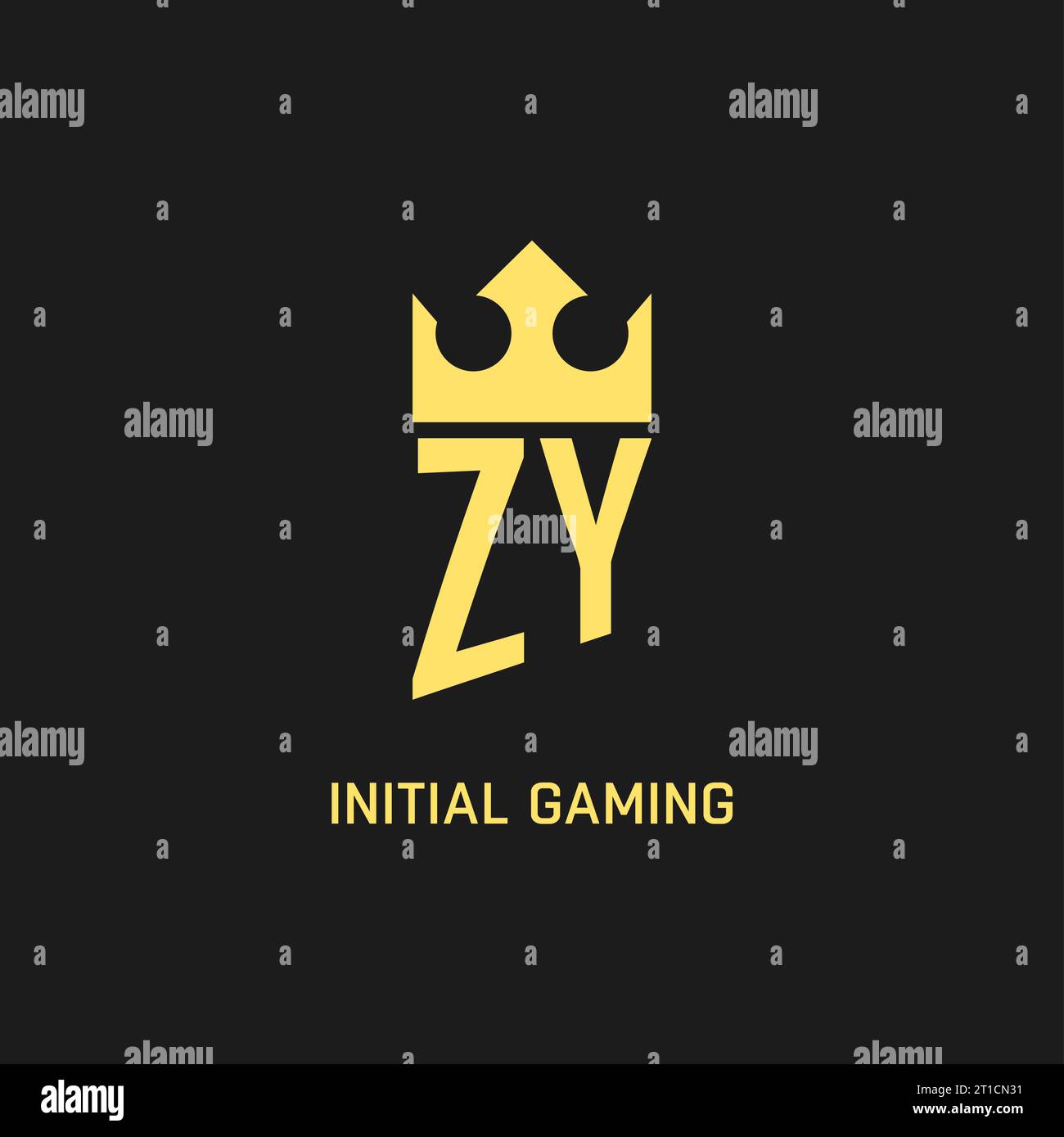 Monogram ZY logo shield crown shape, elegant and luxury initial logo style vector graphic Stock ...
