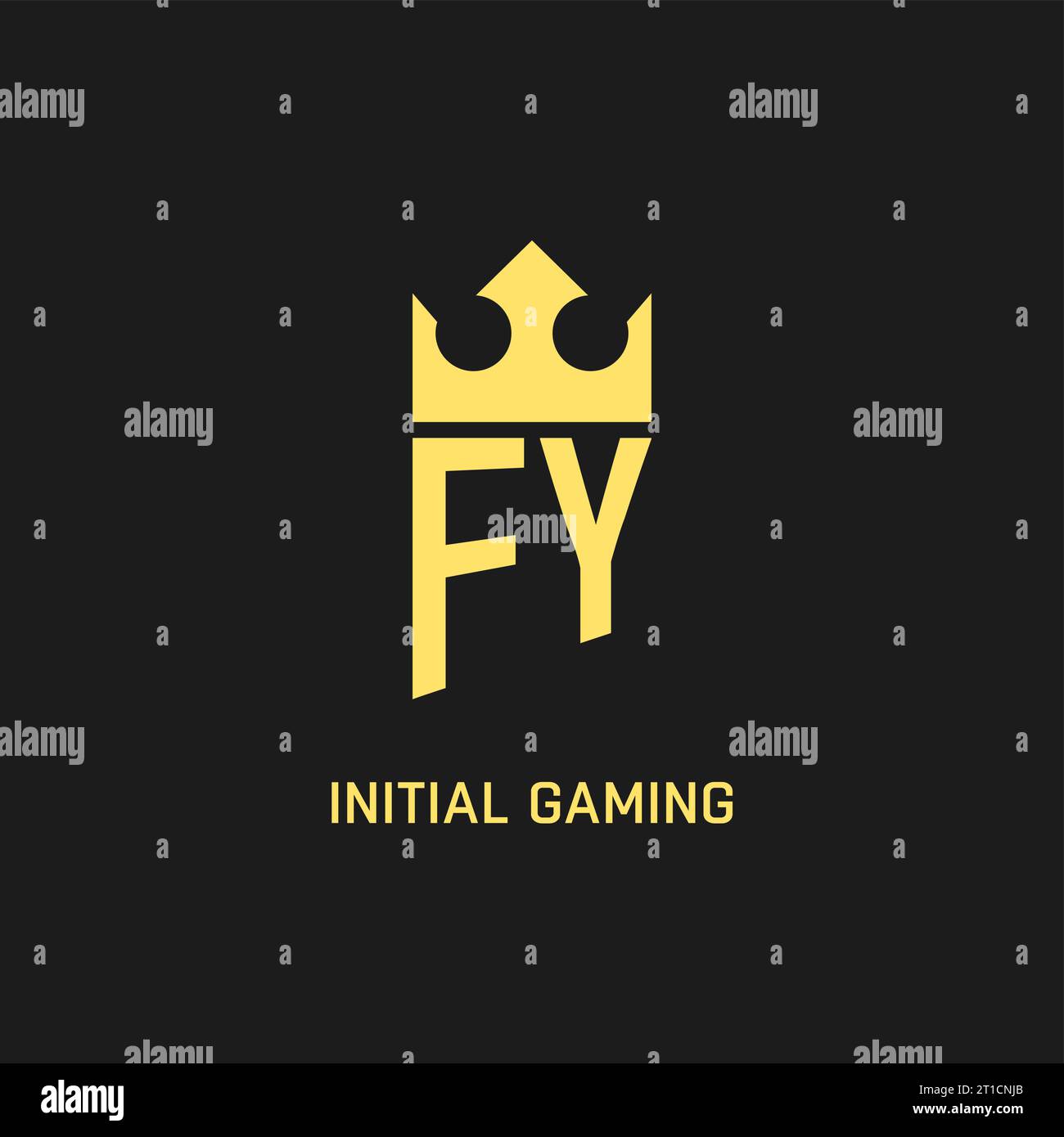 Monogram FY logo shield crown shape, elegant and luxury initial logo ...