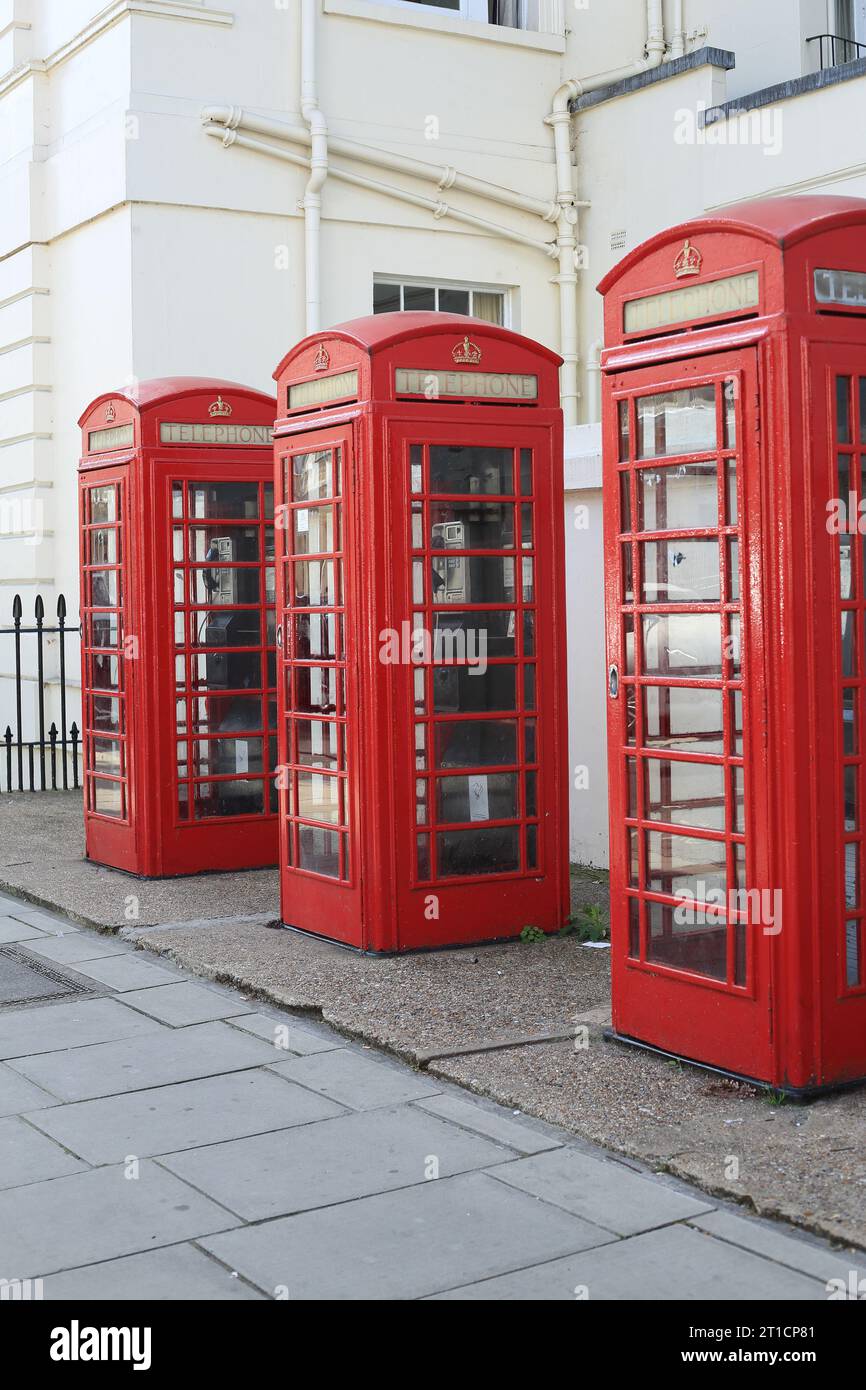 Traditional red telephone boxes in hi-res stock photography and images ...