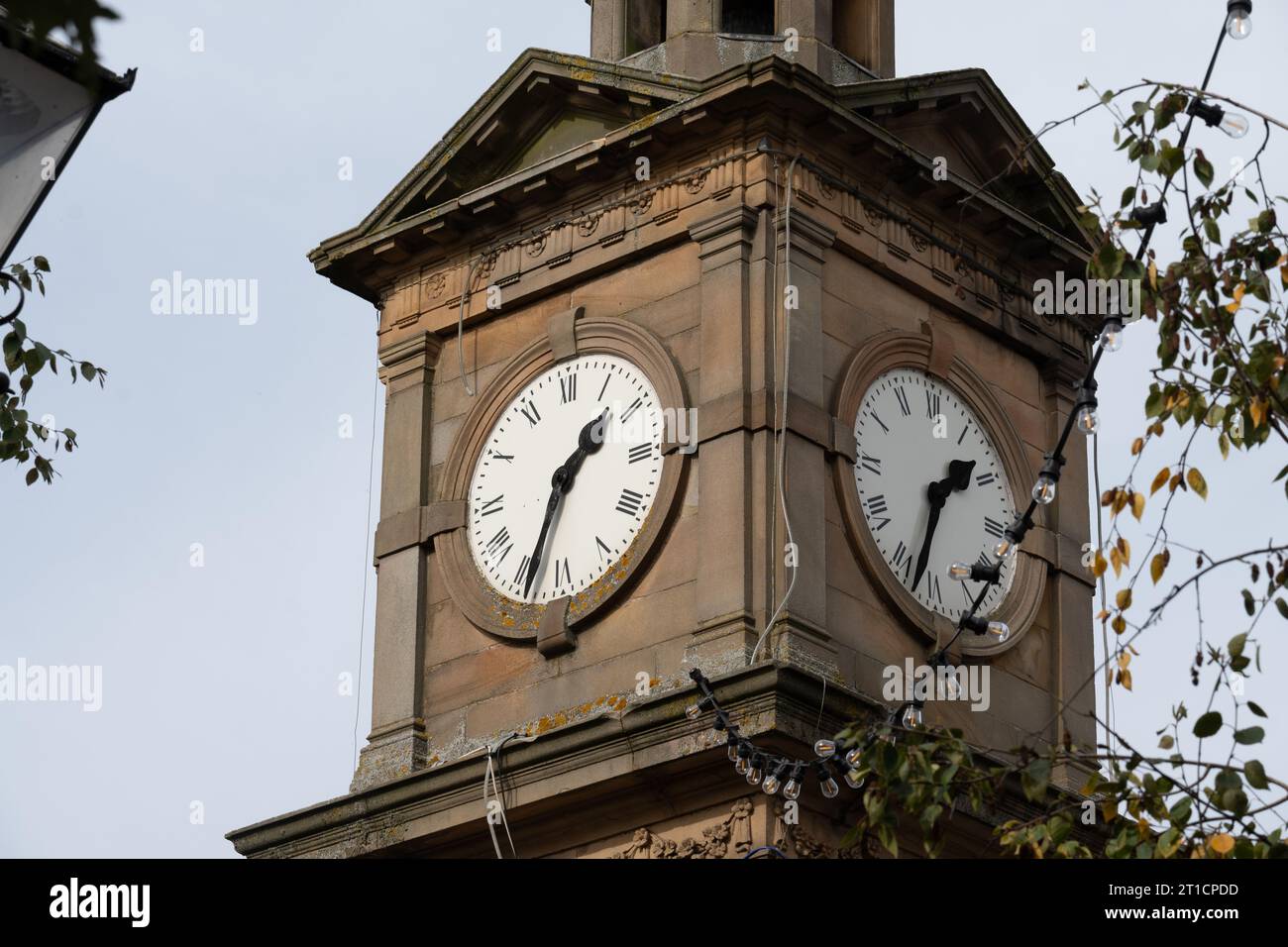 Rugby town centre clock, Warwickshire, England, UK Stock Photo - Alamy