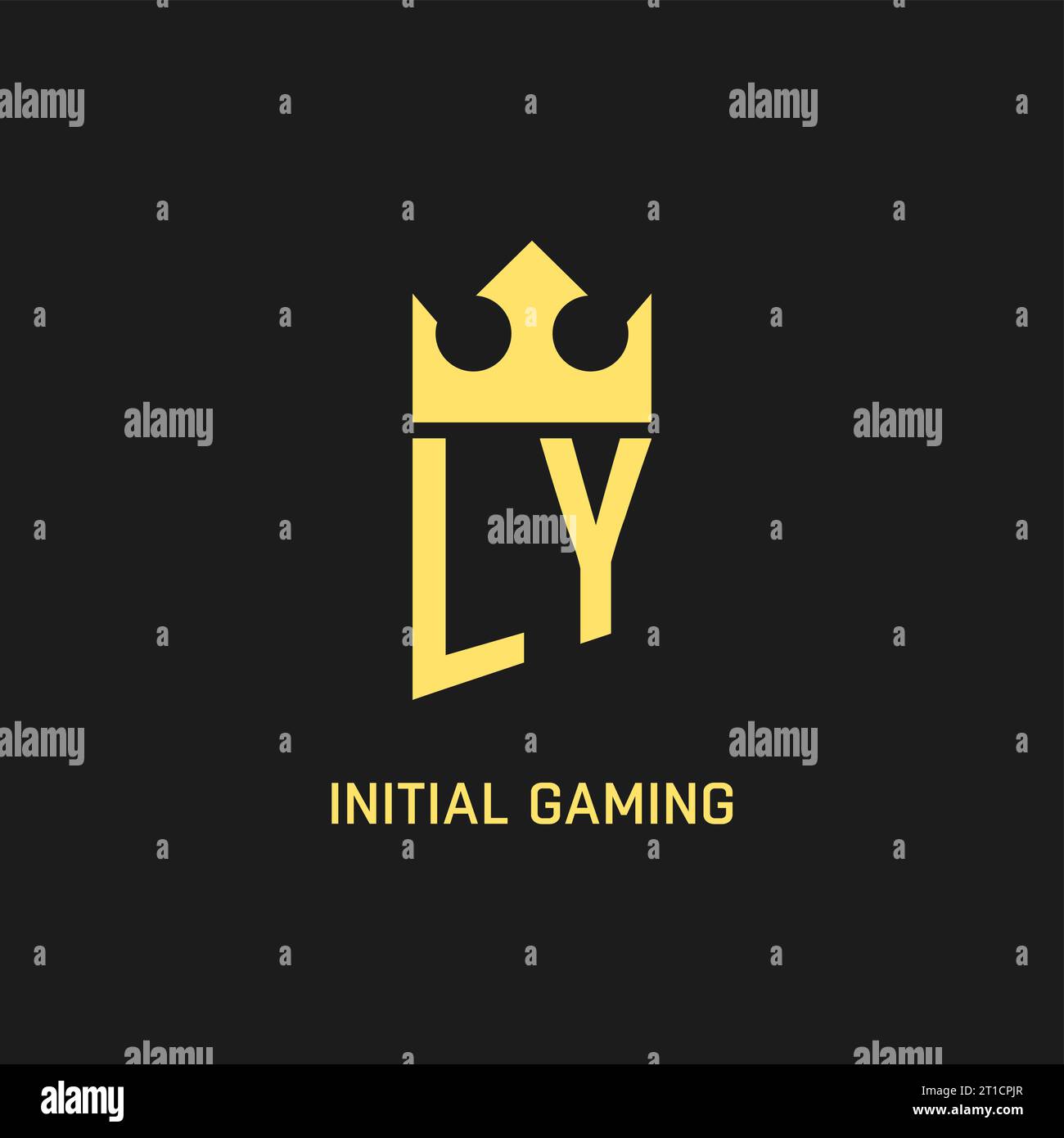 Monogram LY logo shield crown shape, elegant and luxury initial logo style vector graphic Stock ...