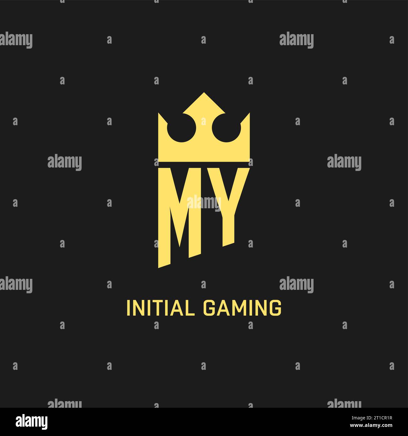 Monogram MY logo shield crown shape, elegant and luxury initial logo ...