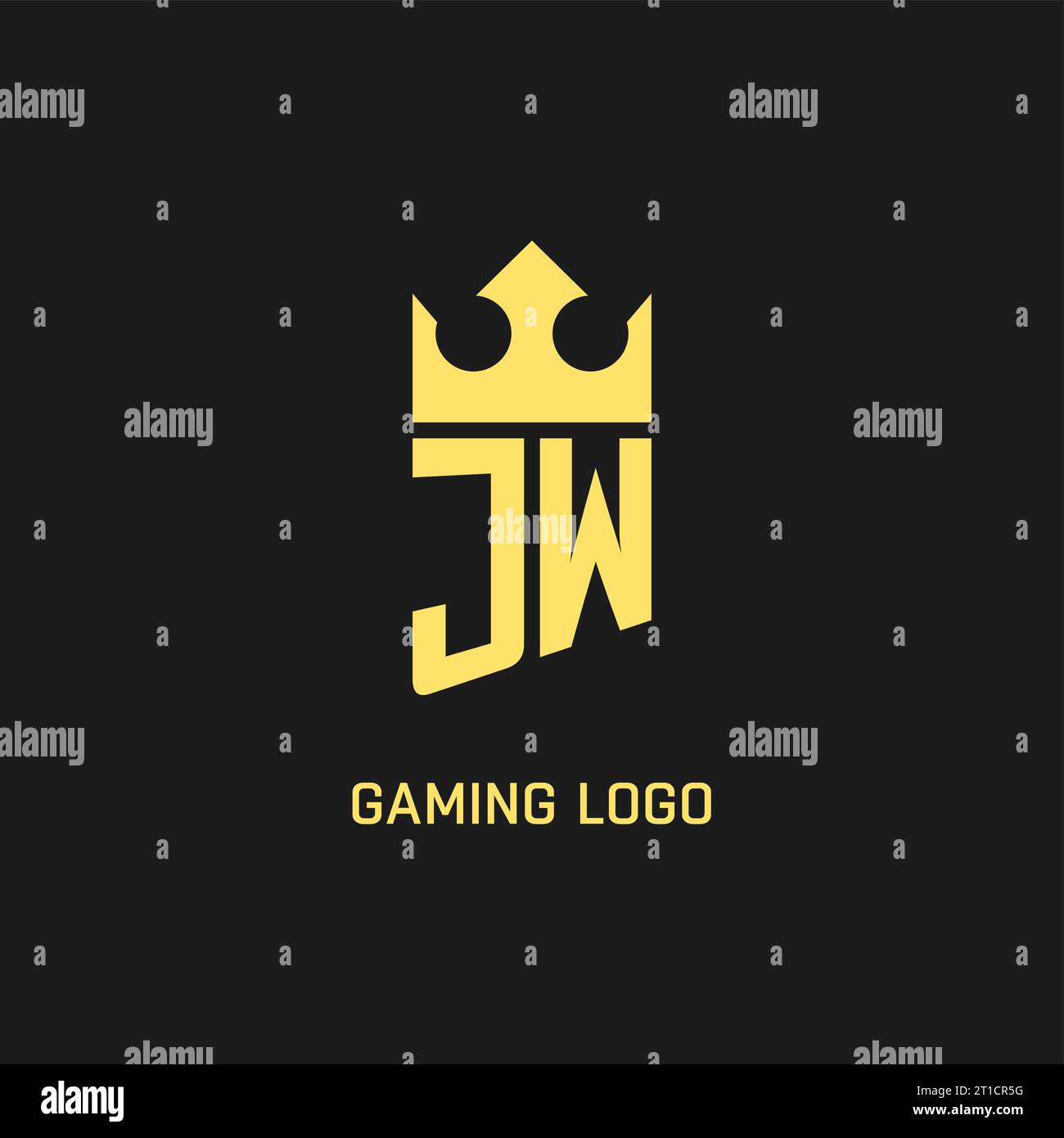 Monogram JW logo shield crown shape, elegant and luxury initial logo ...