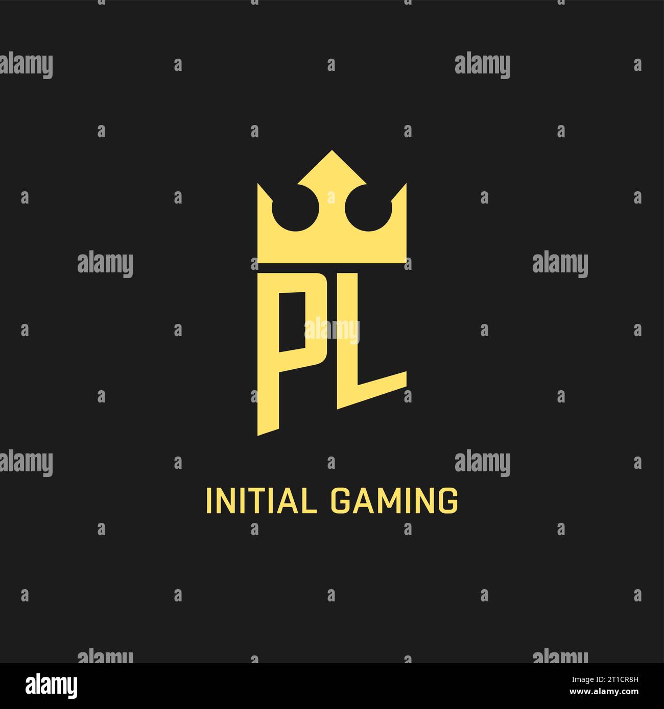 Monogram PL logo shield crown shape, elegant and luxury initial logo ...