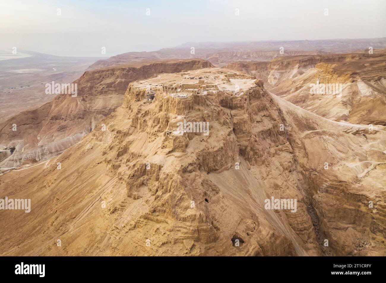 Scenic view of the cliff with a flat platform on the top shot from the ...